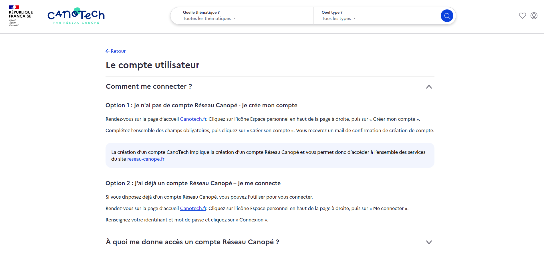 CanoTech – Site de la DRANE