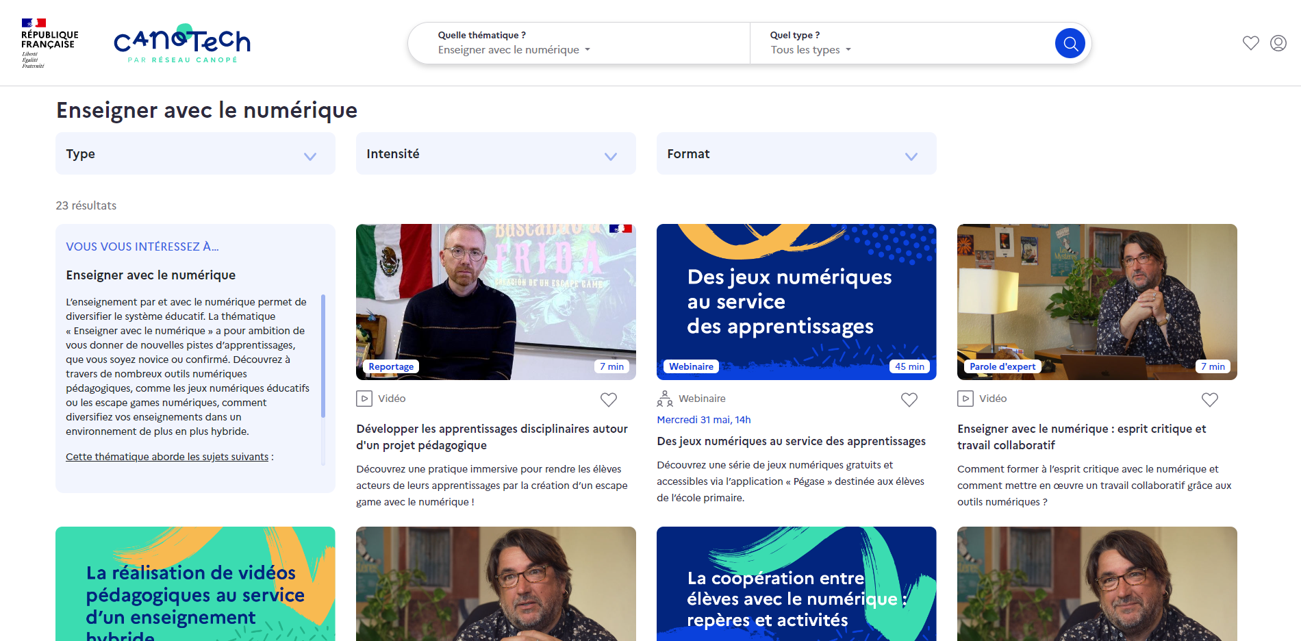 CanoTech – Site de la DRANE
